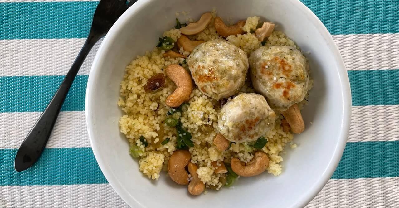 Easy Spiced Turkey Meatballs with Herbed Couscous Recipe - Dario Connect